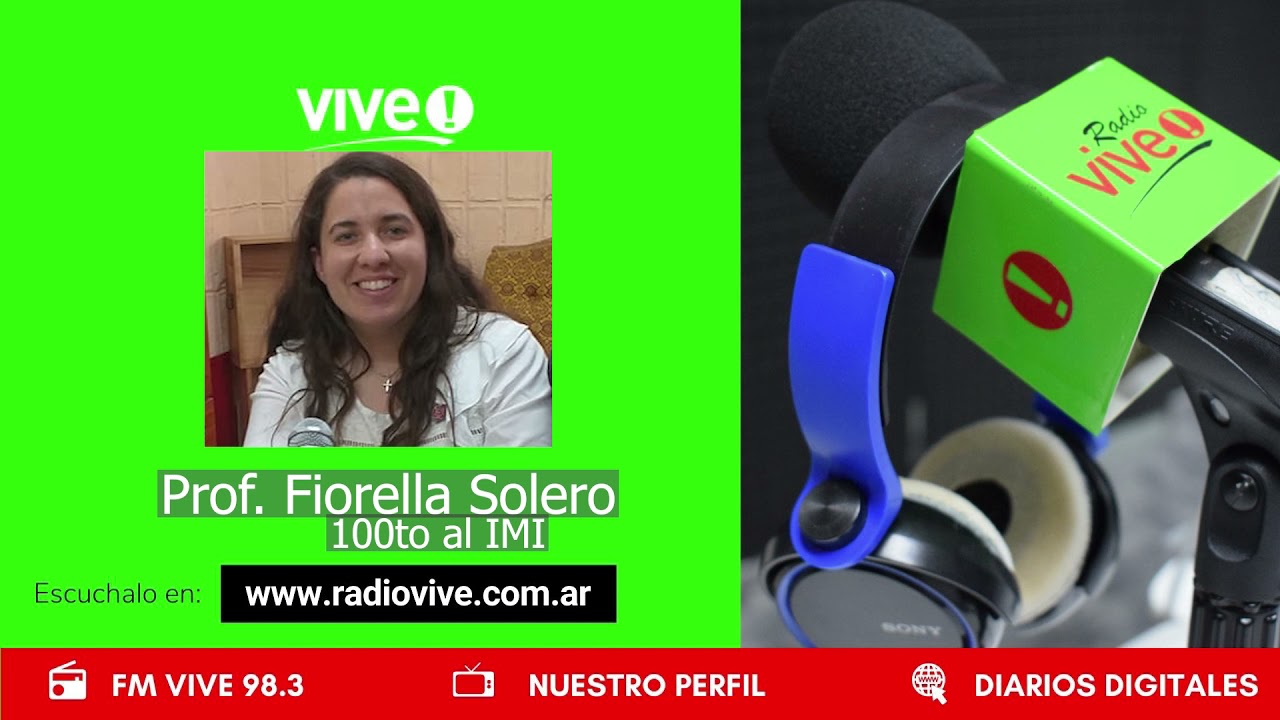 La Profesora Fiorella Solero fue entrevistada en 100to al IMI - Radio Vive