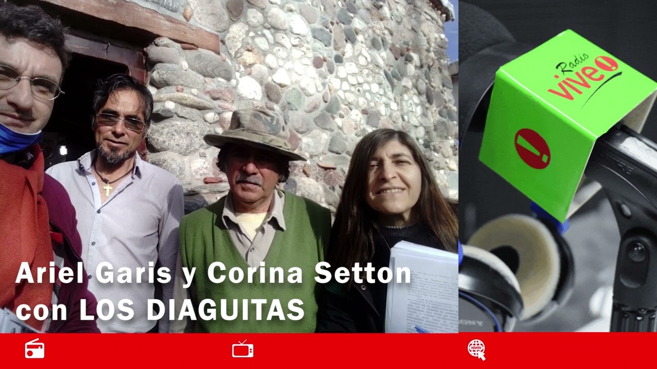 El Lic. Ariel Garis y la Lic. Corina Setton con LOS DIAGUITAS - Radio Vive