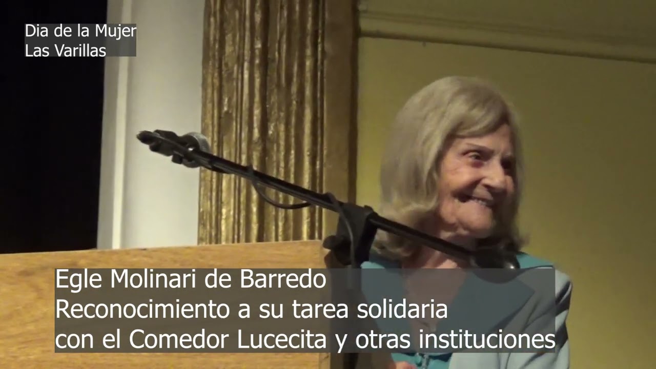 La Municipalidad de Las Varillas reconoció a Egle Molinari de Barredo ...